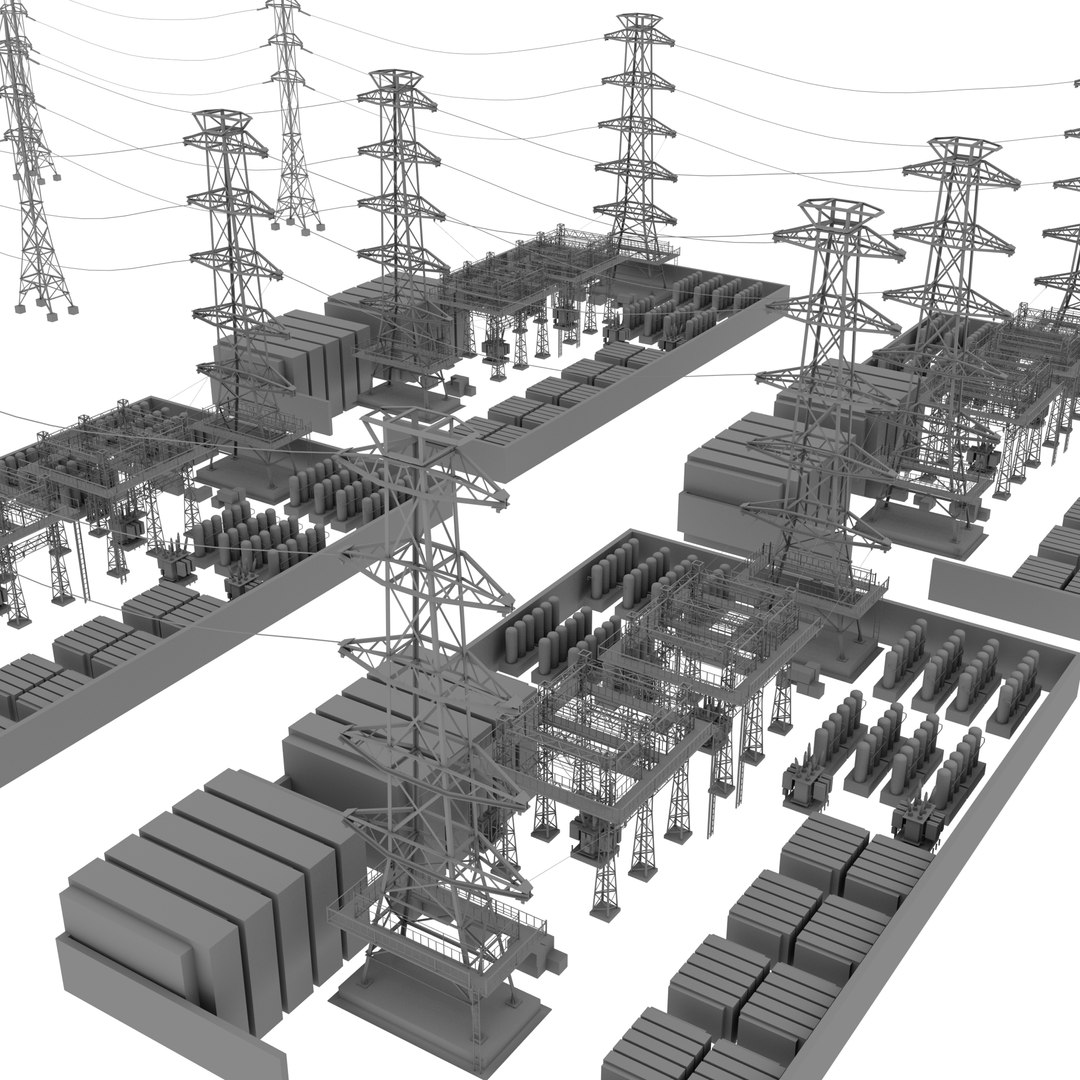 3D Electrical Substation 3D - TurboSquid 2155424