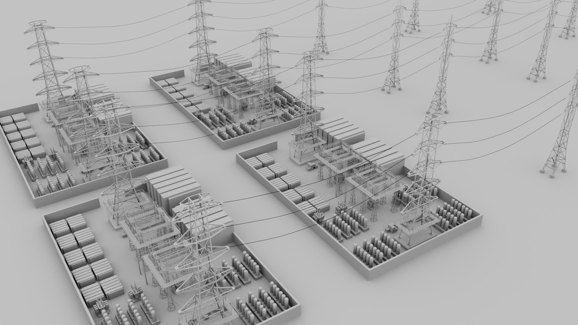 3D Electrical Substation 3D - TurboSquid 2155424