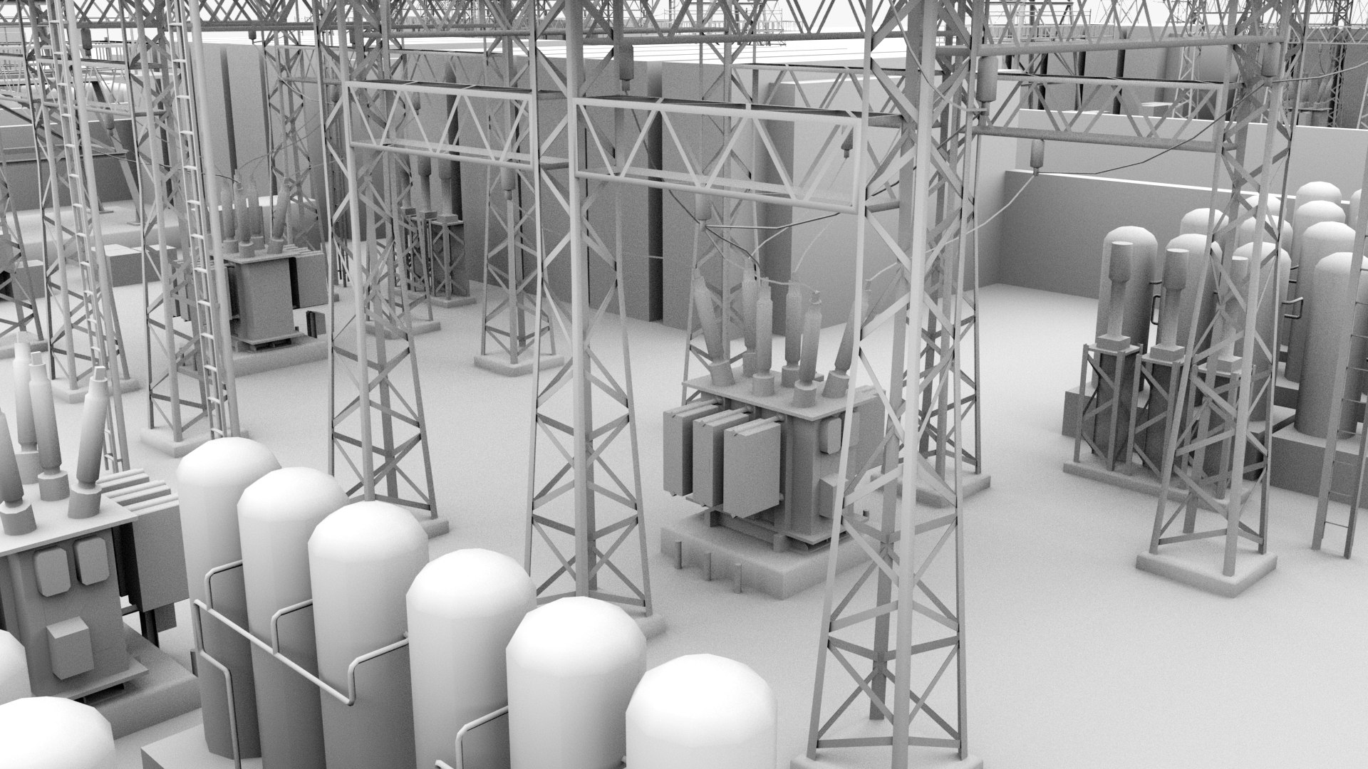 3D Electrical Substation 3D - TurboSquid 2155424