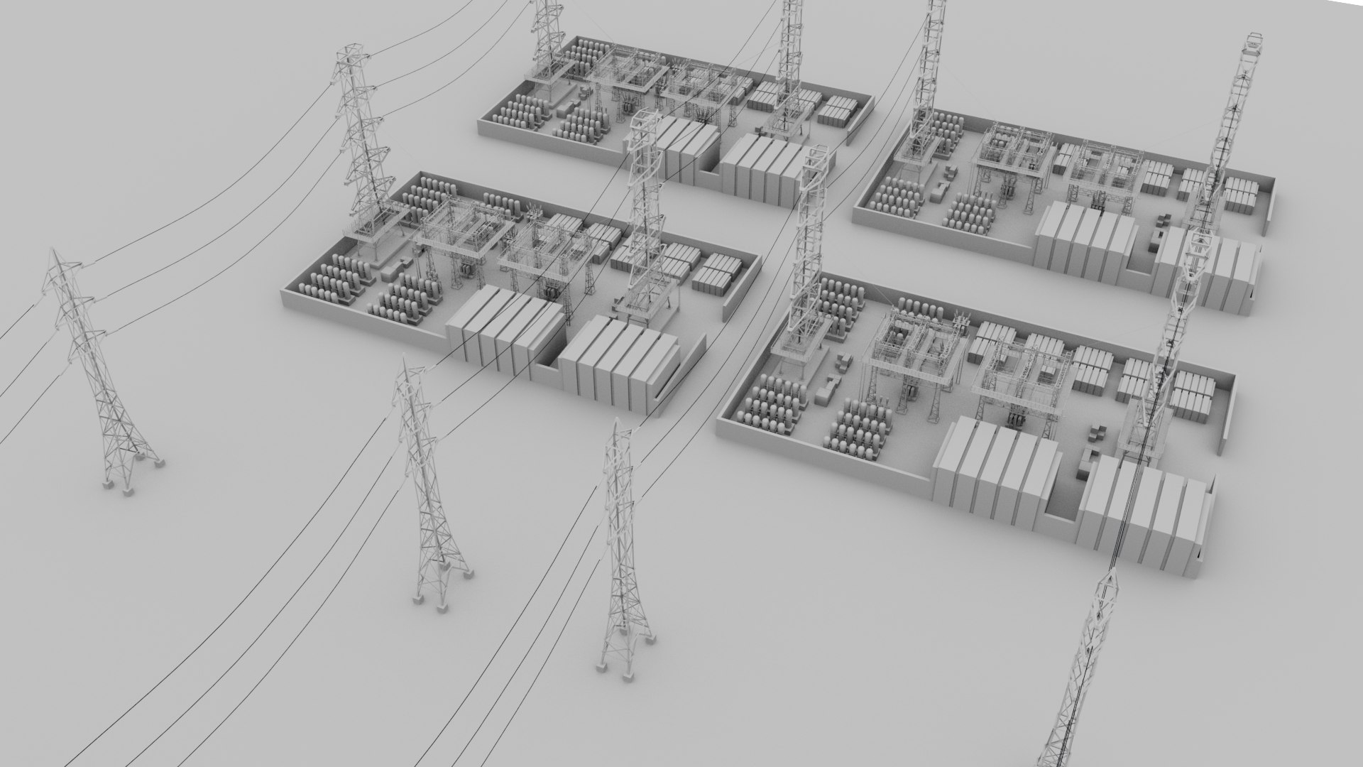 3D Electrical Substation 3D - TurboSquid 2155424
