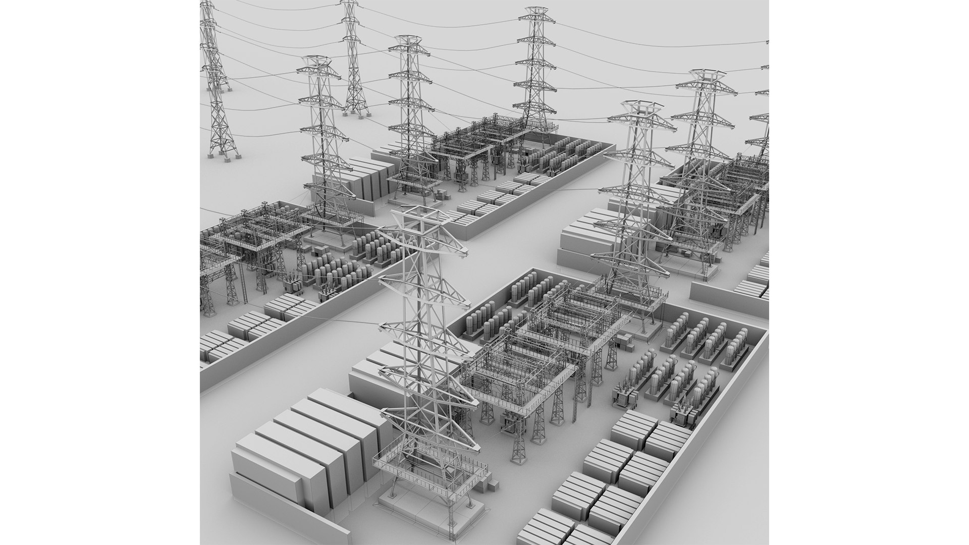3D Electrical Substation 3D - TurboSquid 2155424