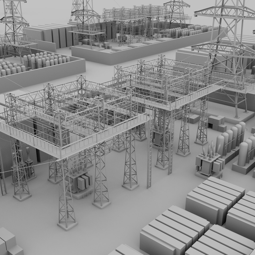 3D Electrical Substation 3D - TurboSquid 2155424