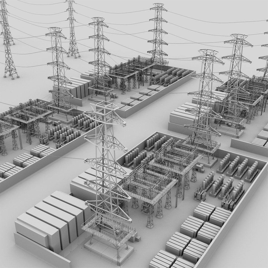 3D Electrical Substation 3D - TurboSquid 2155424