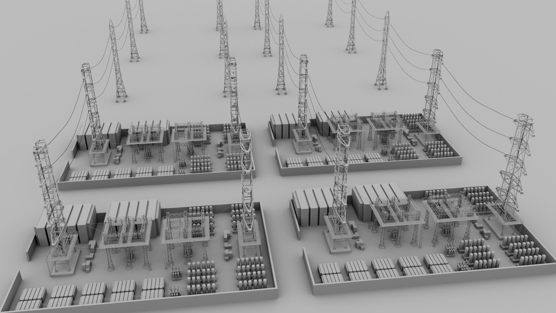 3D Electrical Substation 3D - TurboSquid 2155424