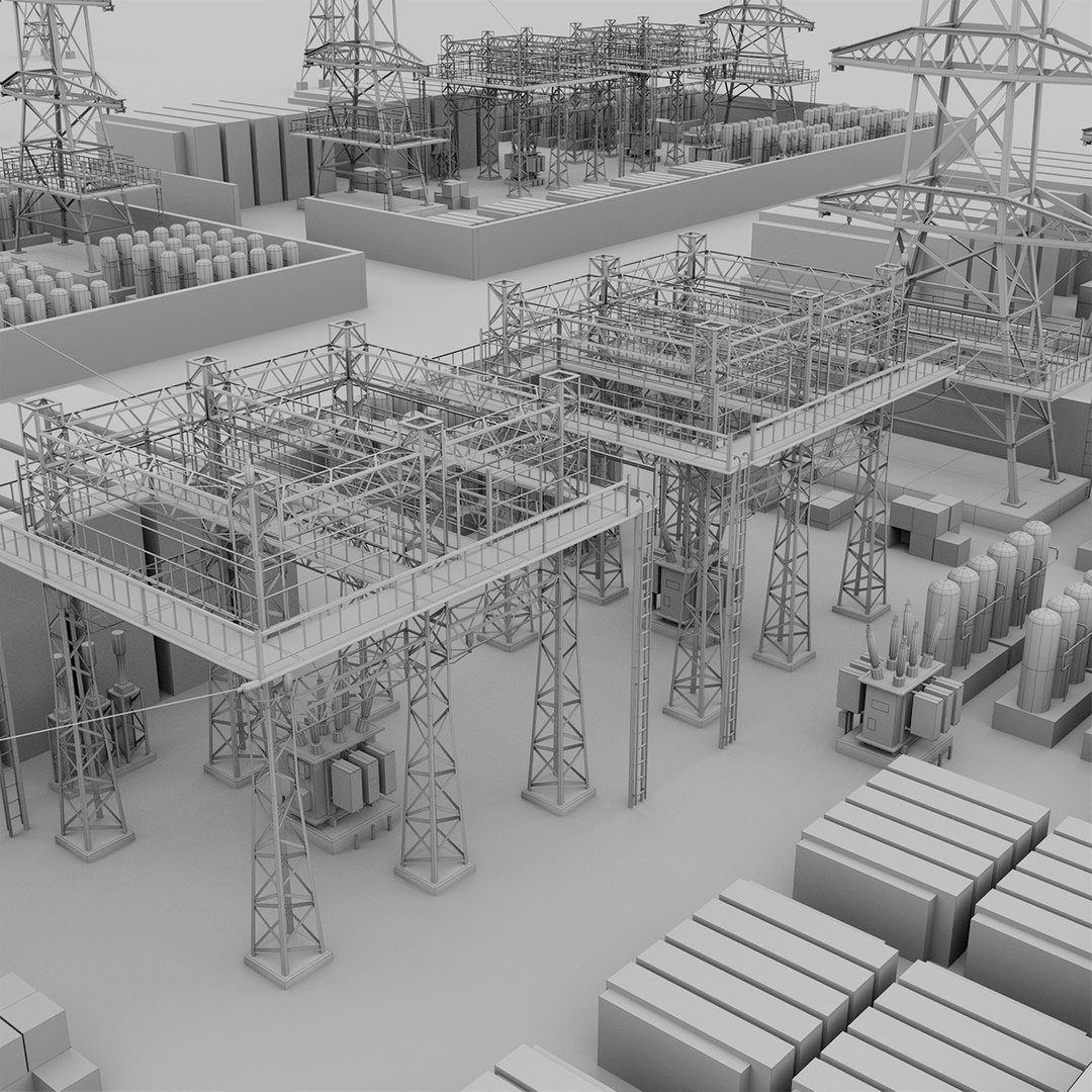 3D Electrical Substation 3D - TurboSquid 2155424