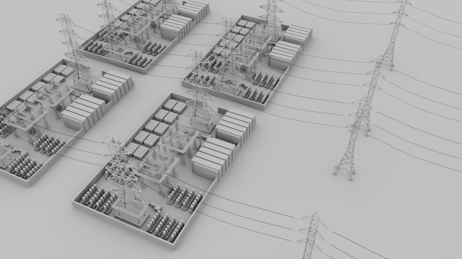 3D Electrical Substation 3D - TurboSquid 2155424
