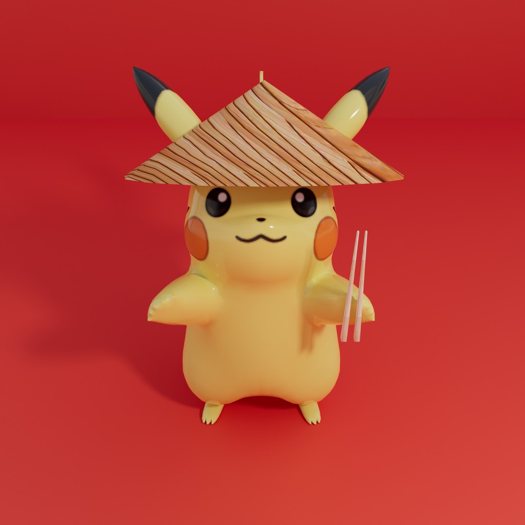 3D Chinese Pikachu Low Poly Low-poly 3D Model - TurboSquid 2029604