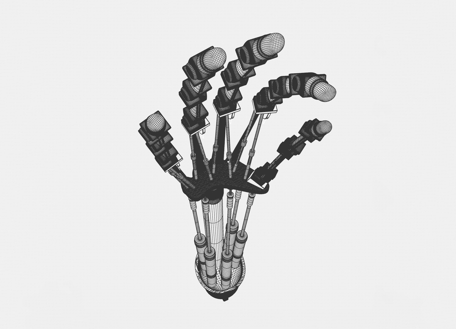 3D Robotic Metal Mechanical Arm - TurboSquid 1949189