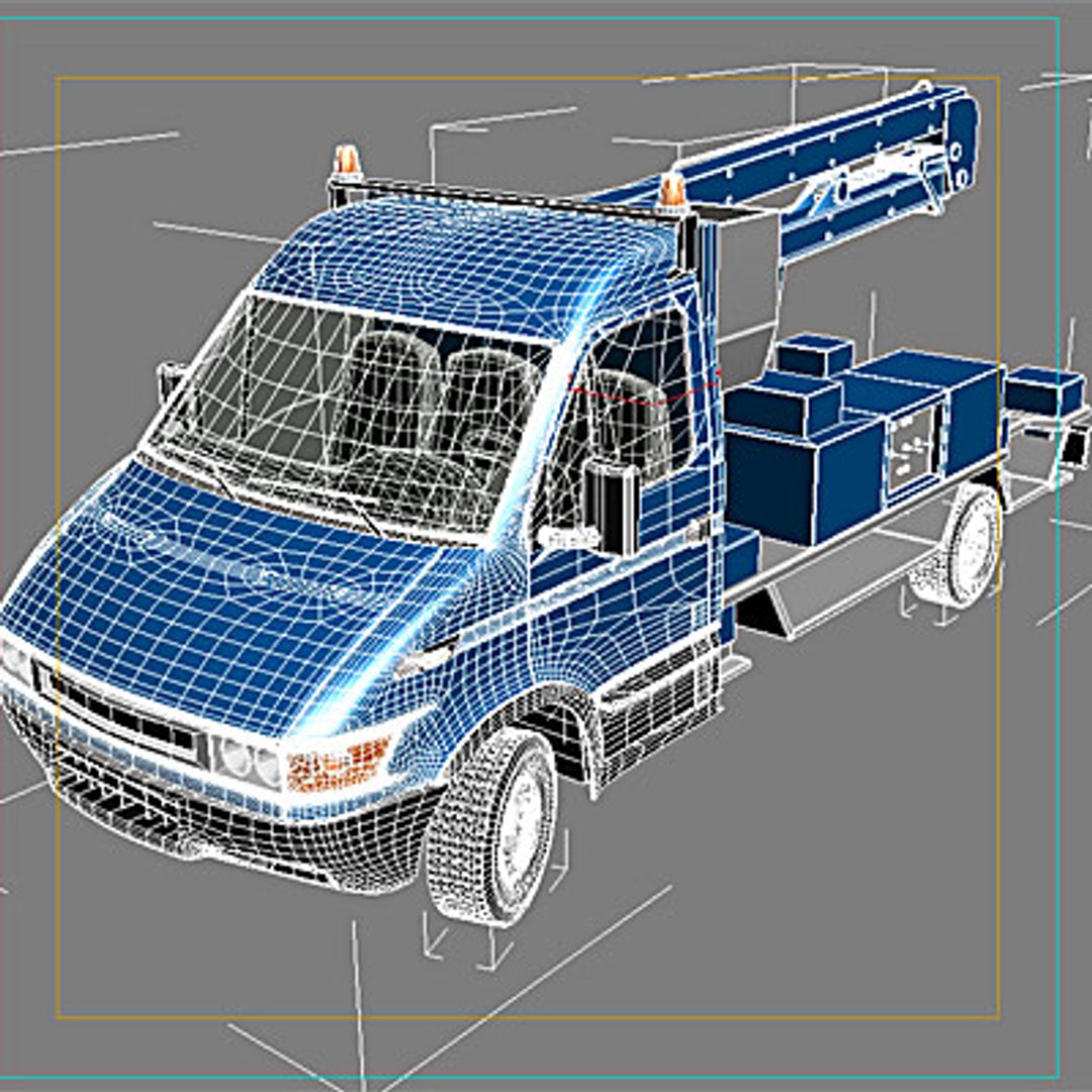 bucket truck 3d max