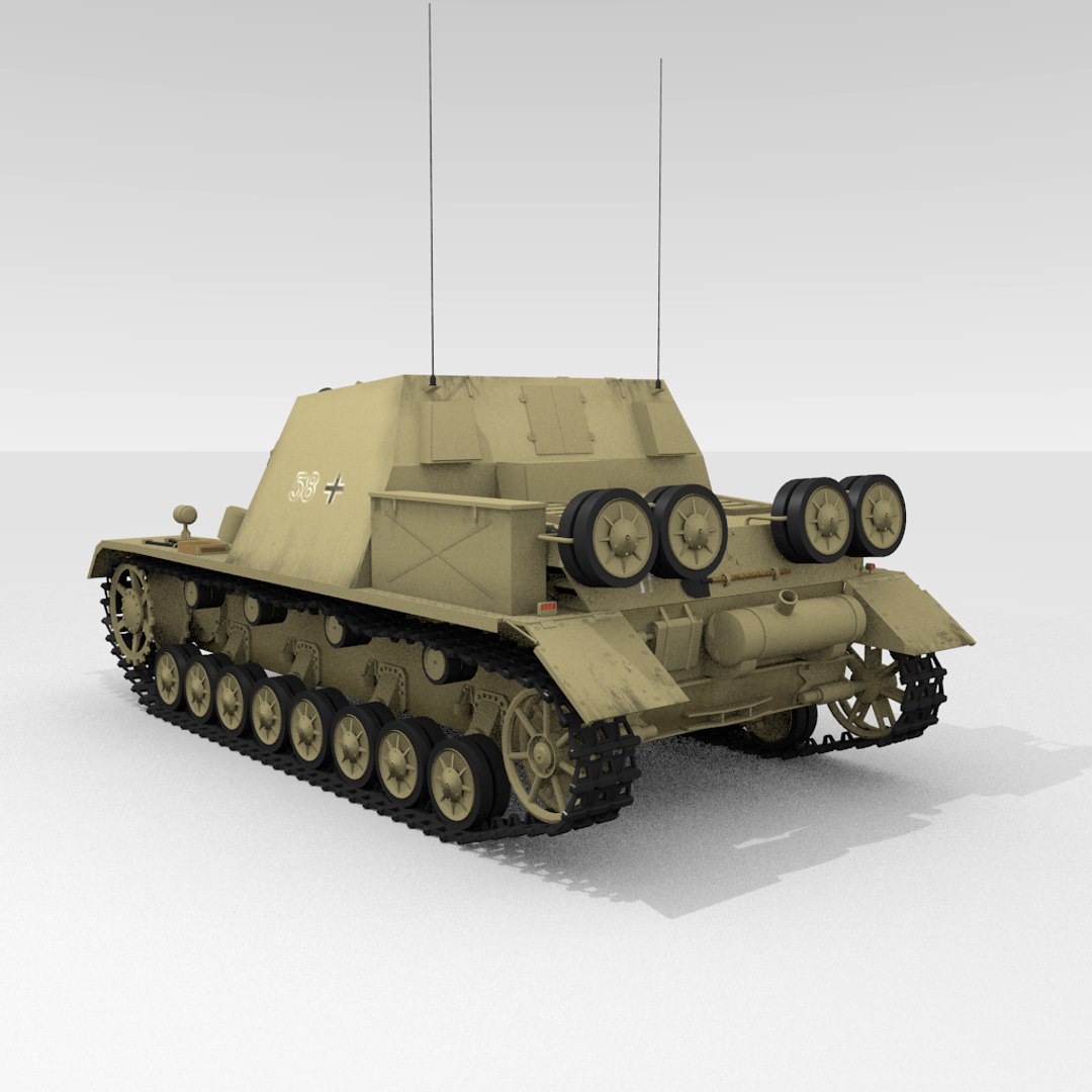 3D Sturmpanzer Iv Brummbr - TurboSquid 1426022