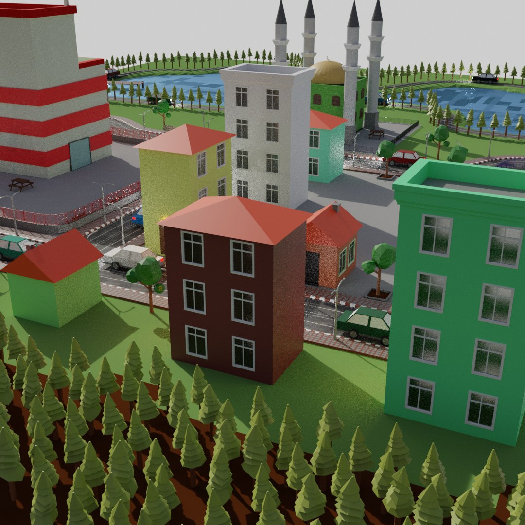 Cartoon Landspace 3D model - TurboSquid 1803422