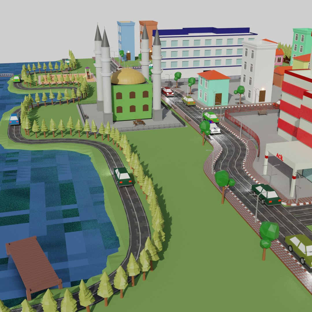 Cartoon Landspace 3D Model - TurboSquid 1803422