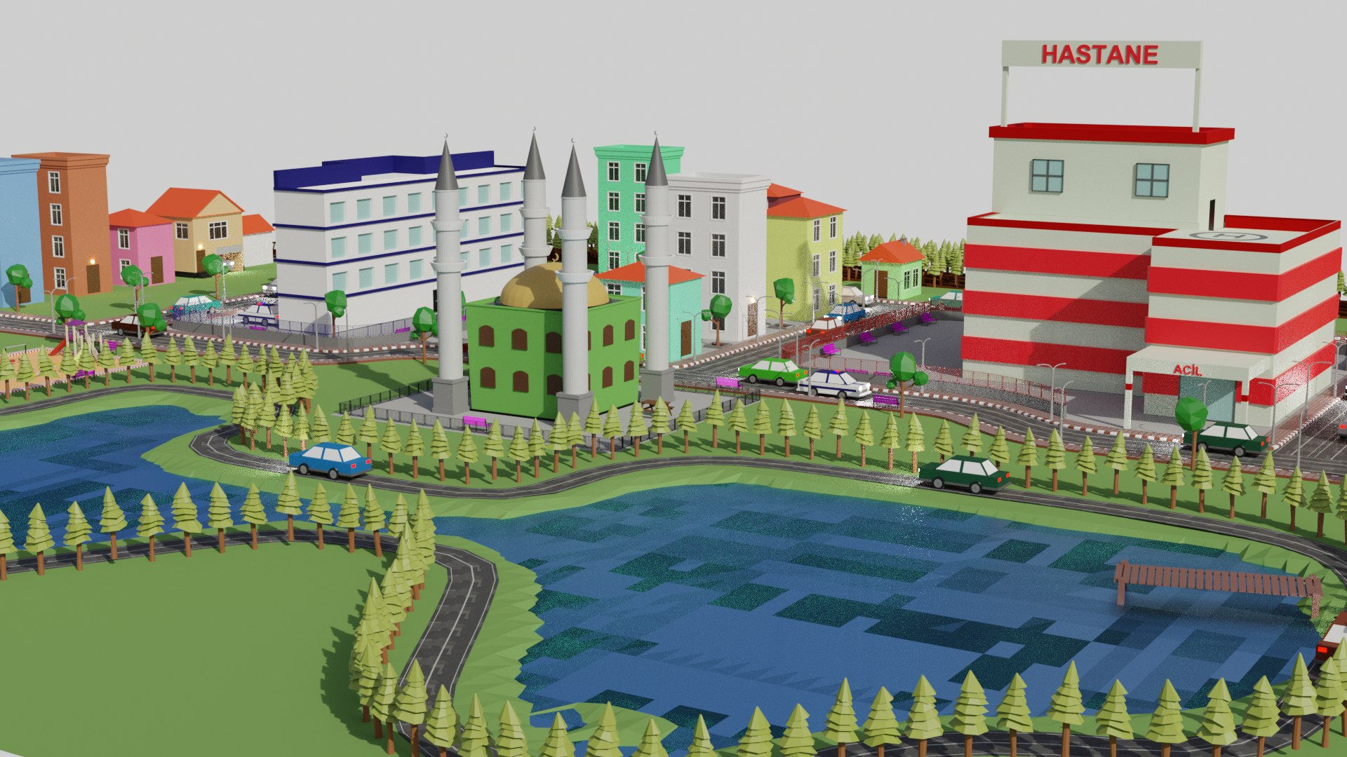Cartoon Landspace 3D model - TurboSquid 1803422