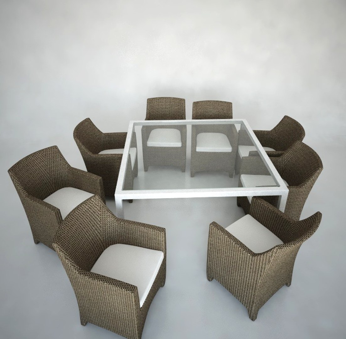 barcelona table dedon outdoor 3d max