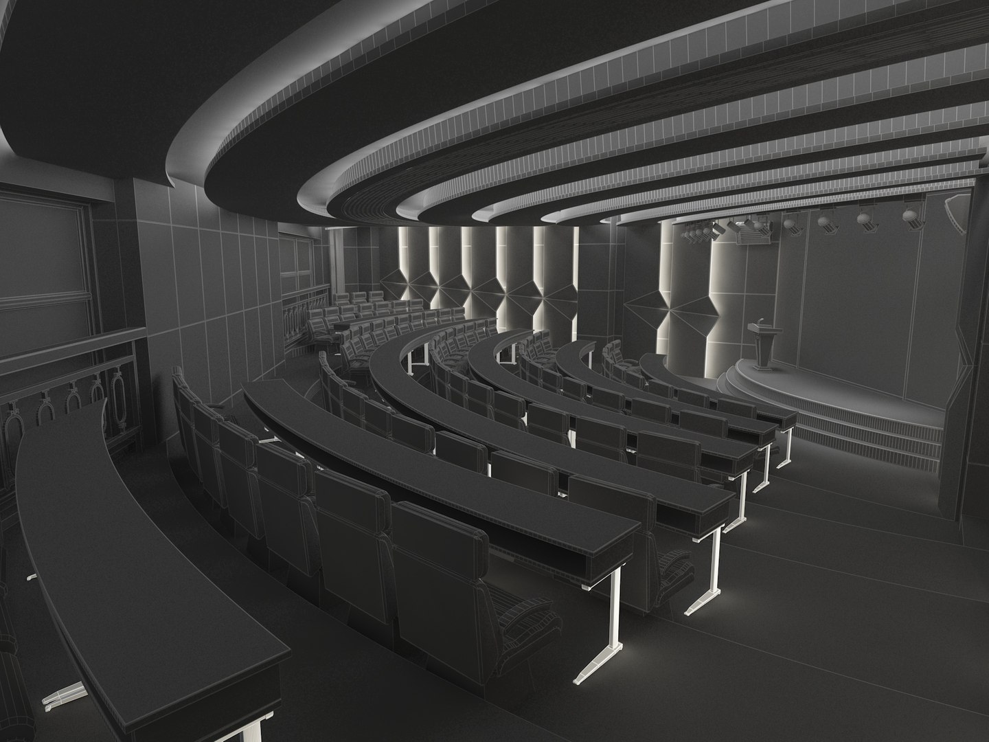 Conference Hall Model - TurboSquid 1948282
