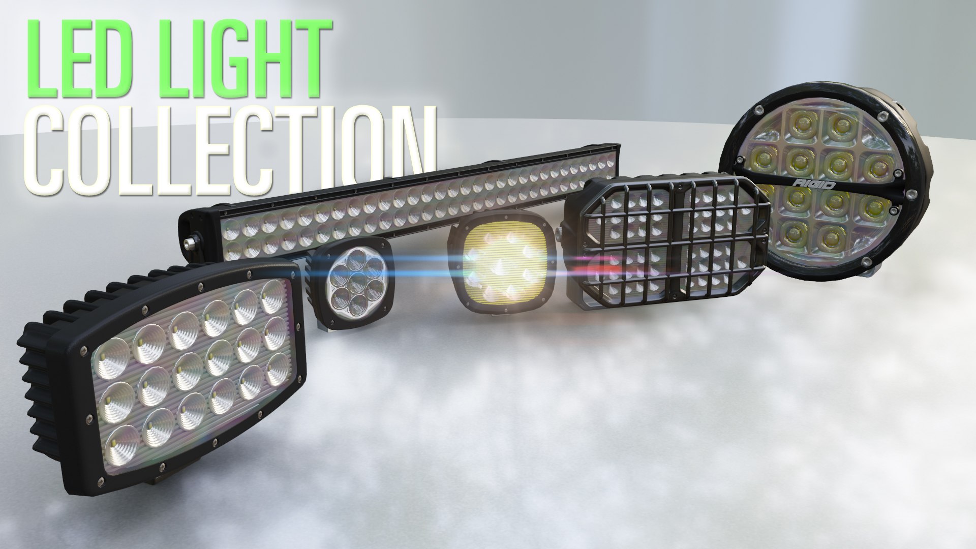 modelo 3d LED Lights Collection - TurboSquid 2114942