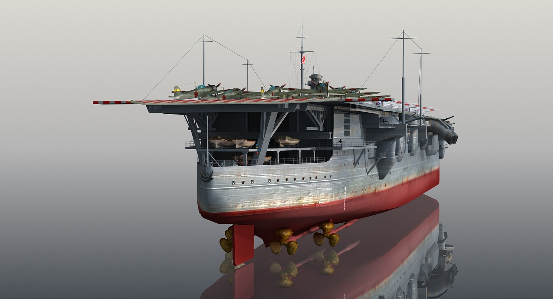 3D Japanese Aircraft Carrier Hiryu Model - TurboSquid 1305418