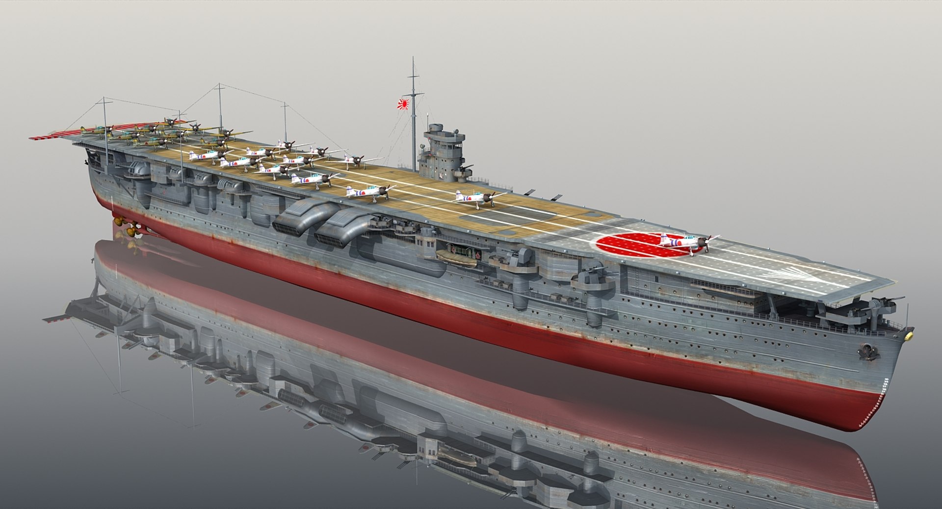 3D japanese aircraft carrier hiryu model - TurboSquid 1305418