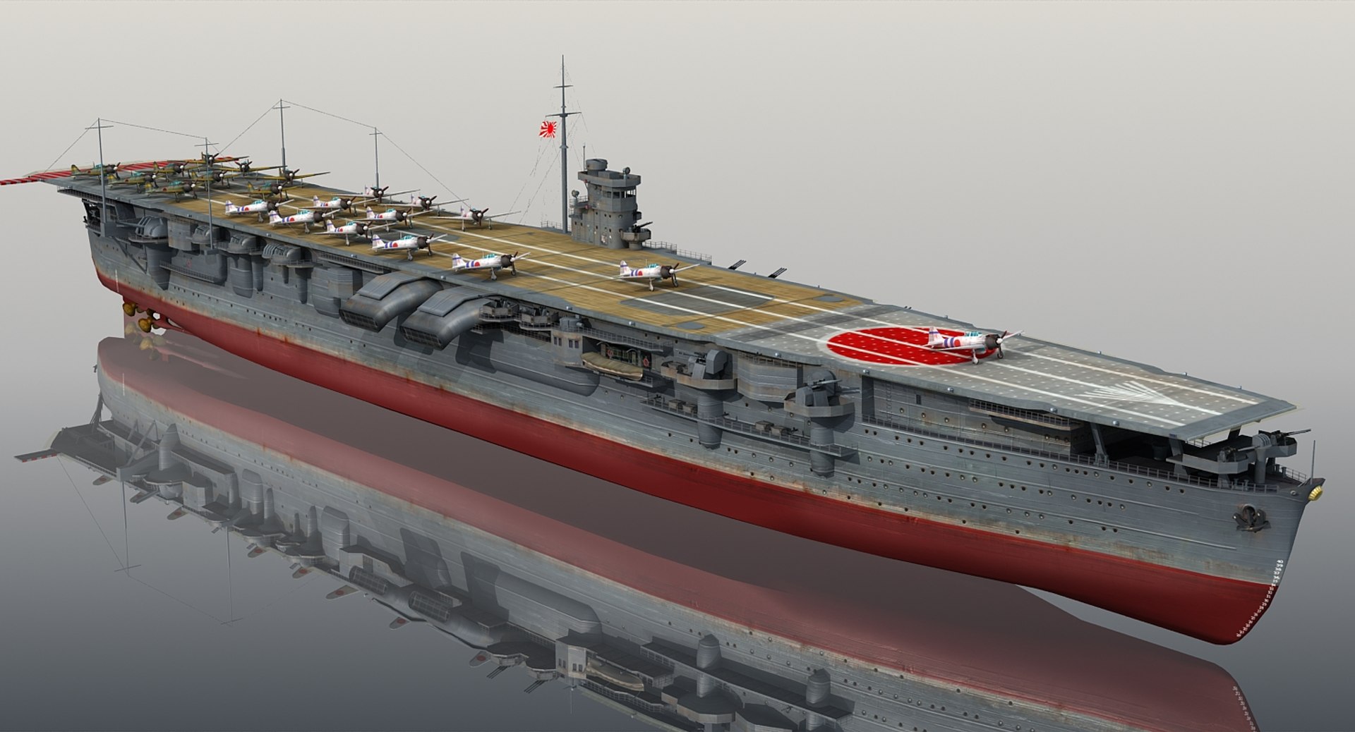 3D Japanese Aircraft Carrier Hiryu Model - TurboSquid 1305418