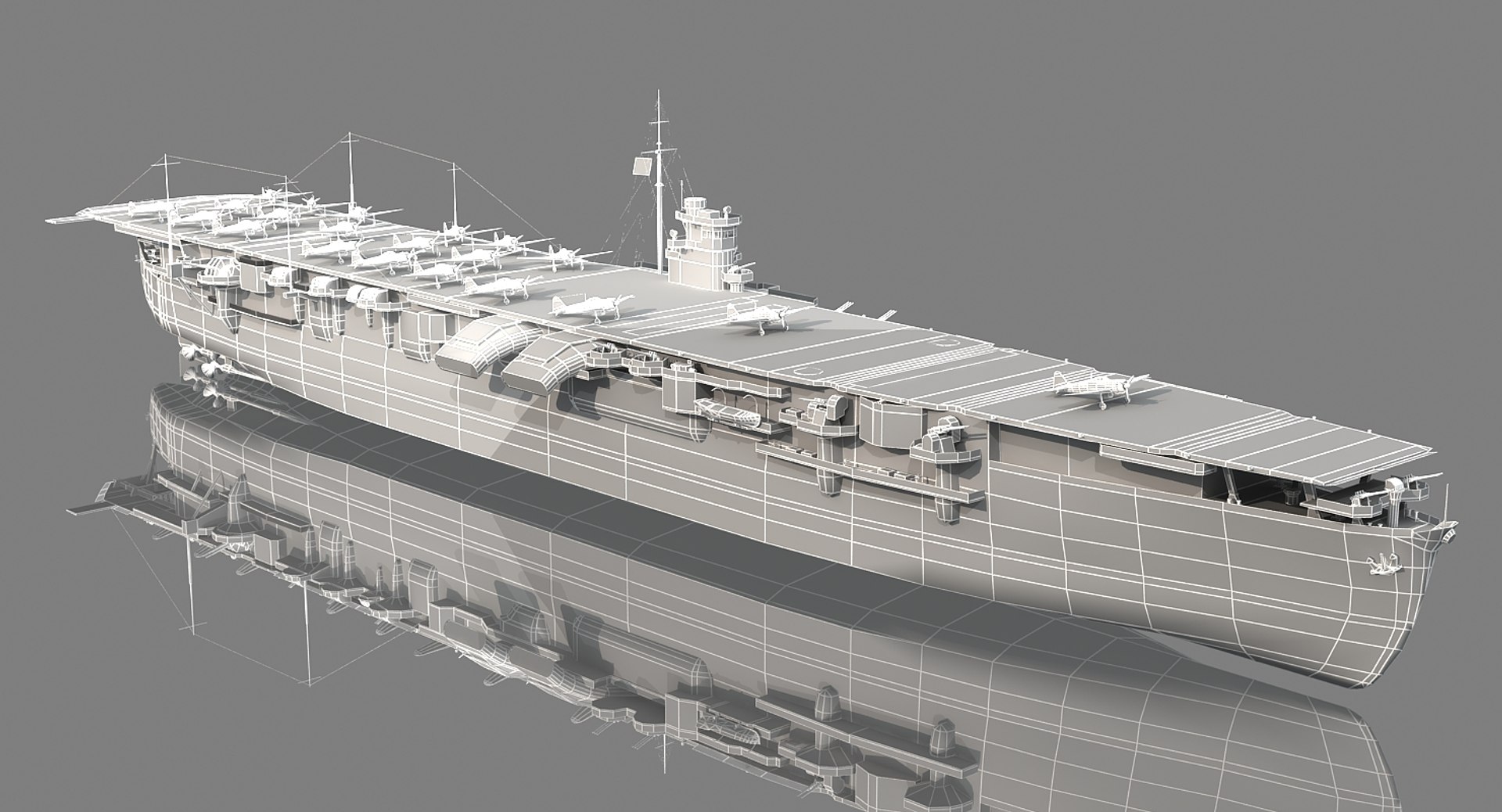 3D japanese aircraft carrier hiryu model - TurboSquid 1305418
