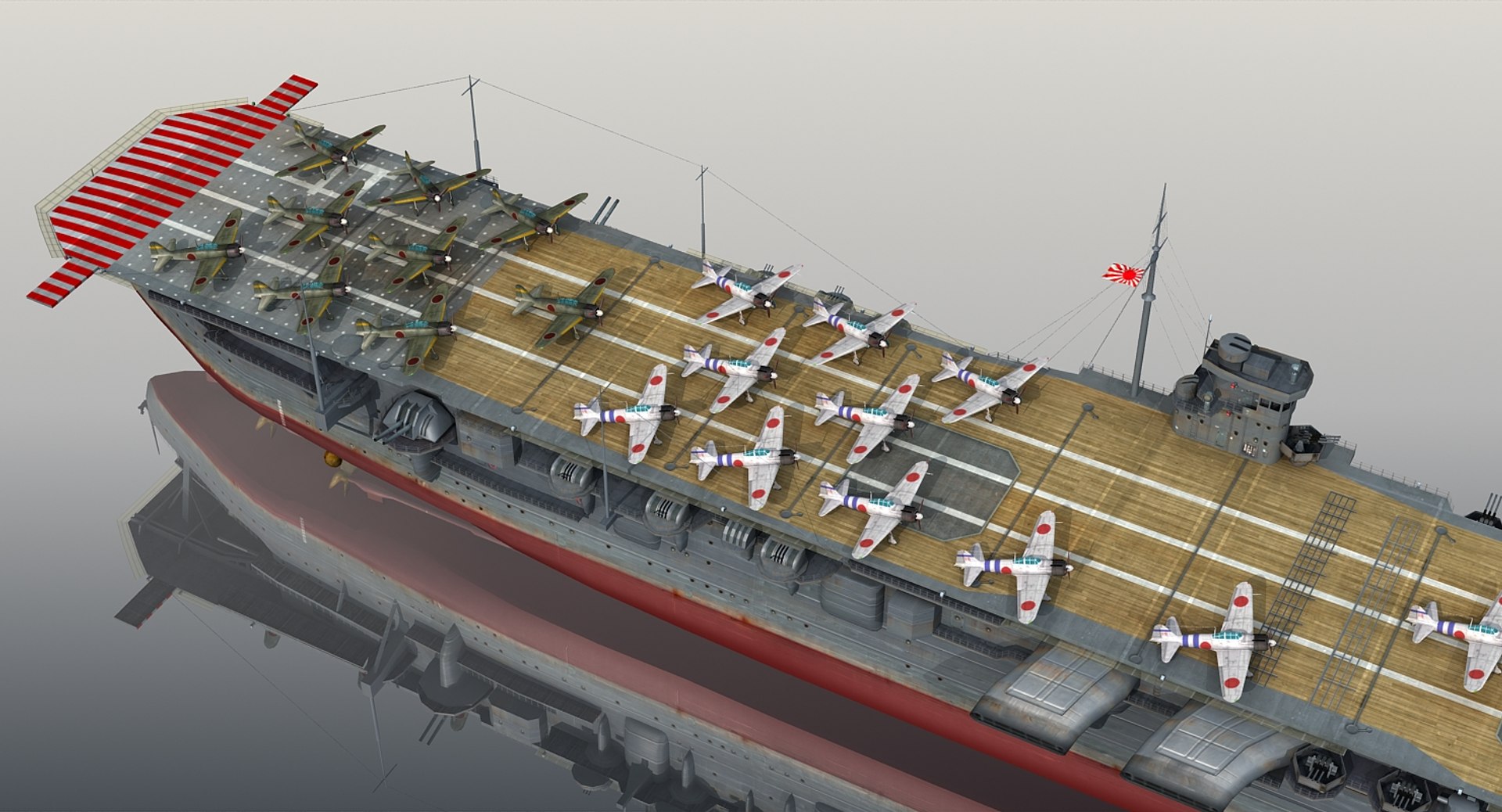 3D japanese aircraft carrier hiryu model - TurboSquid 1305418