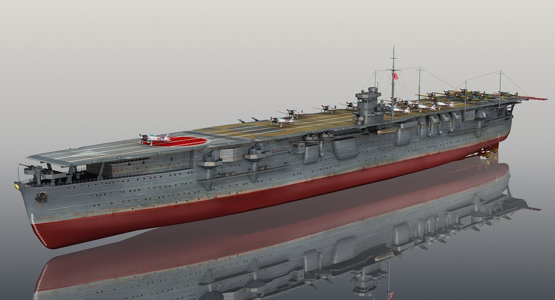3D Japanese Aircraft Carrier Hiryu Model - TurboSquid 1305418