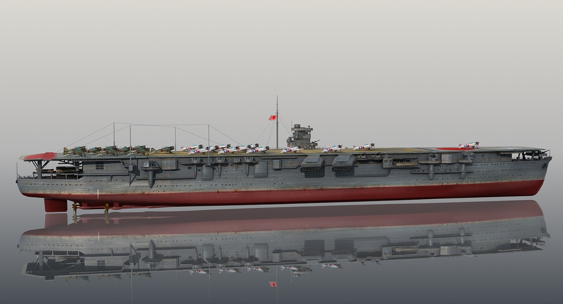 3D Japanese Aircraft Carrier Hiryu Model - TurboSquid 1305418