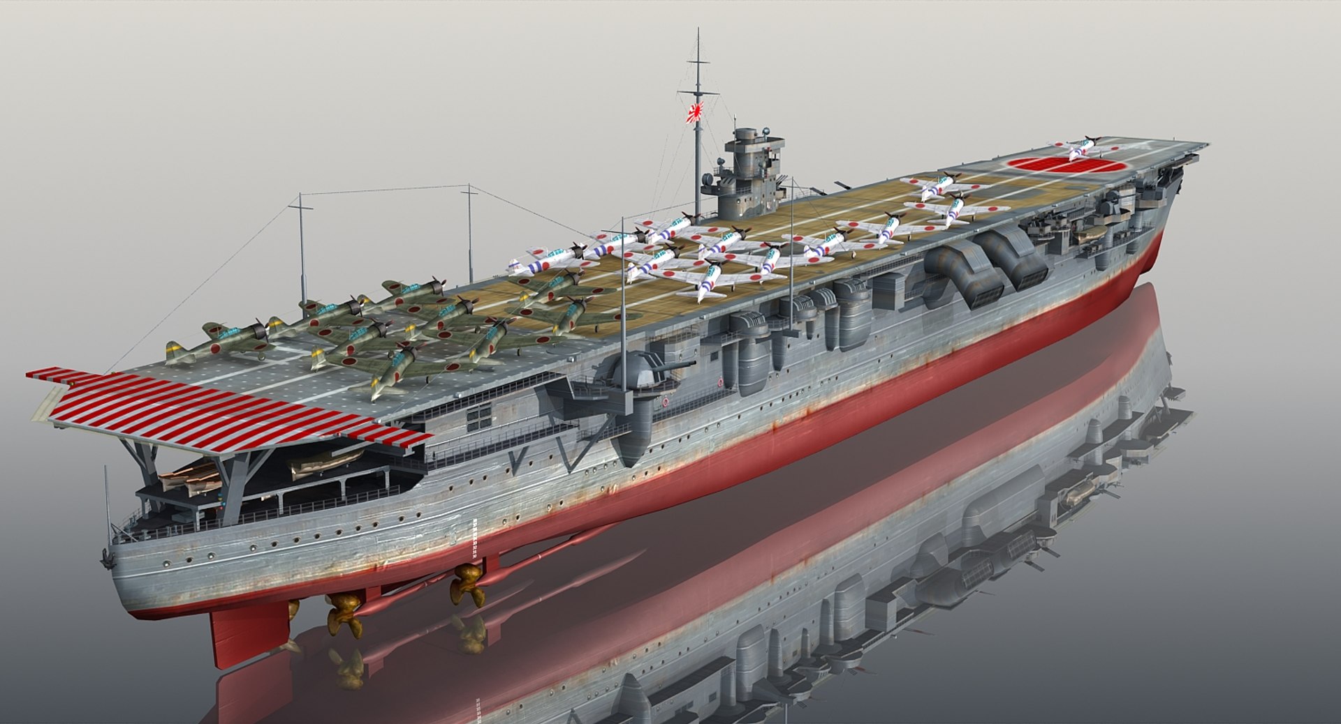 3D Japanese Aircraft Carrier Hiryu Model - TurboSquid 1305418