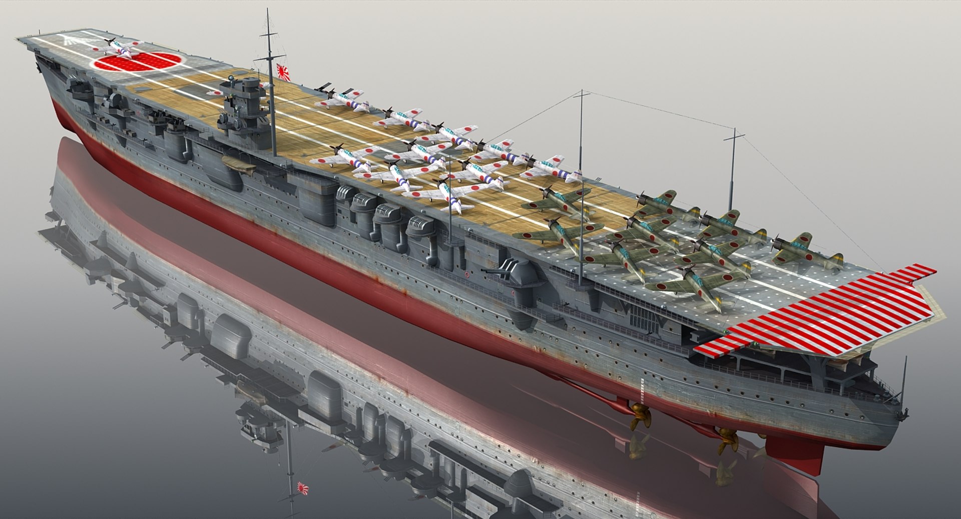 3D Japanese Aircraft Carrier Hiryu Model - TurboSquid 1305418
