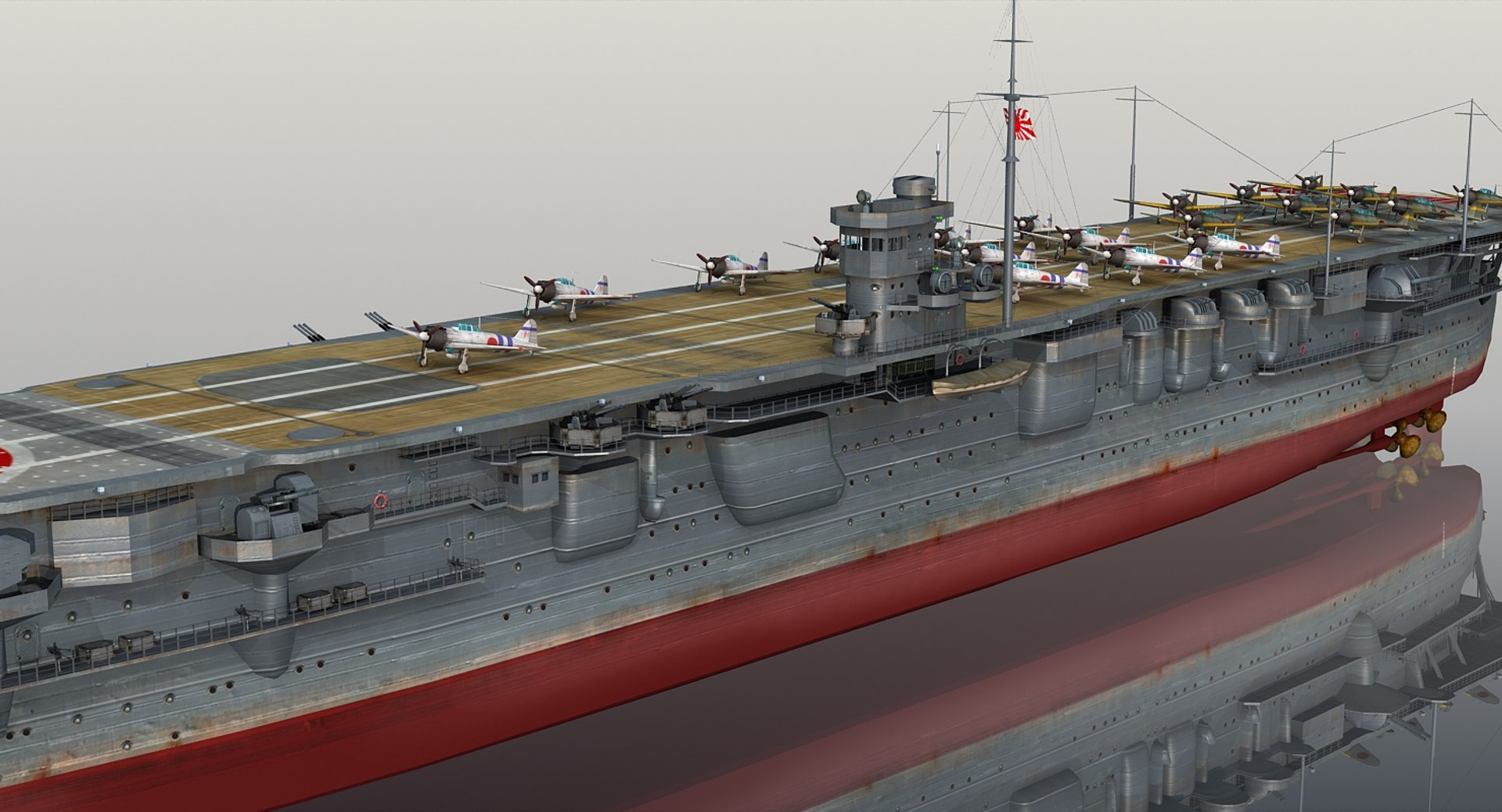 3D Japanese Aircraft Carrier Hiryu Model - TurboSquid 1305418