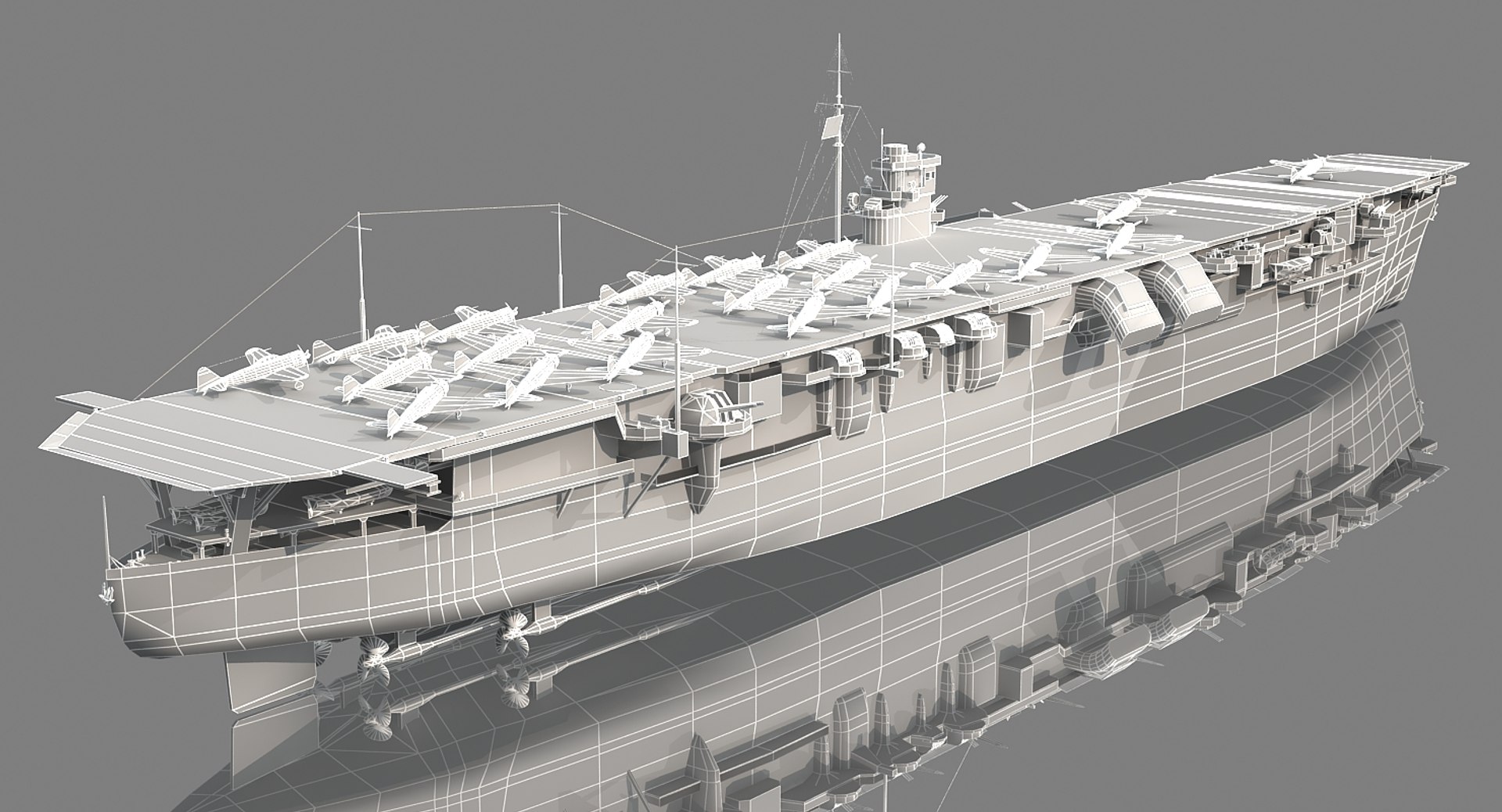 3D japanese aircraft carrier hiryu model - TurboSquid 1305418