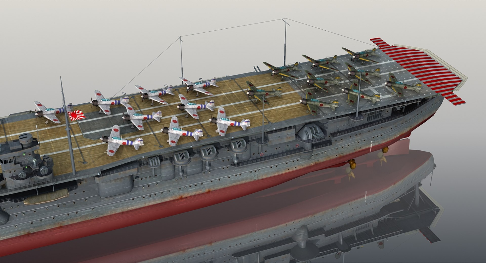 3D Japanese Aircraft Carrier Hiryu Model - TurboSquid 1305418