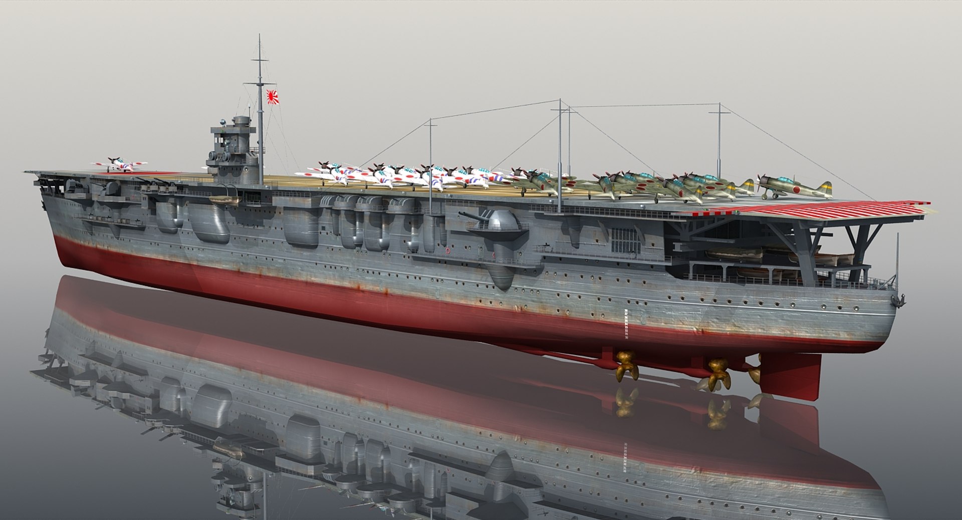 3D Japanese Aircraft Carrier Hiryu Model - TurboSquid 1305418