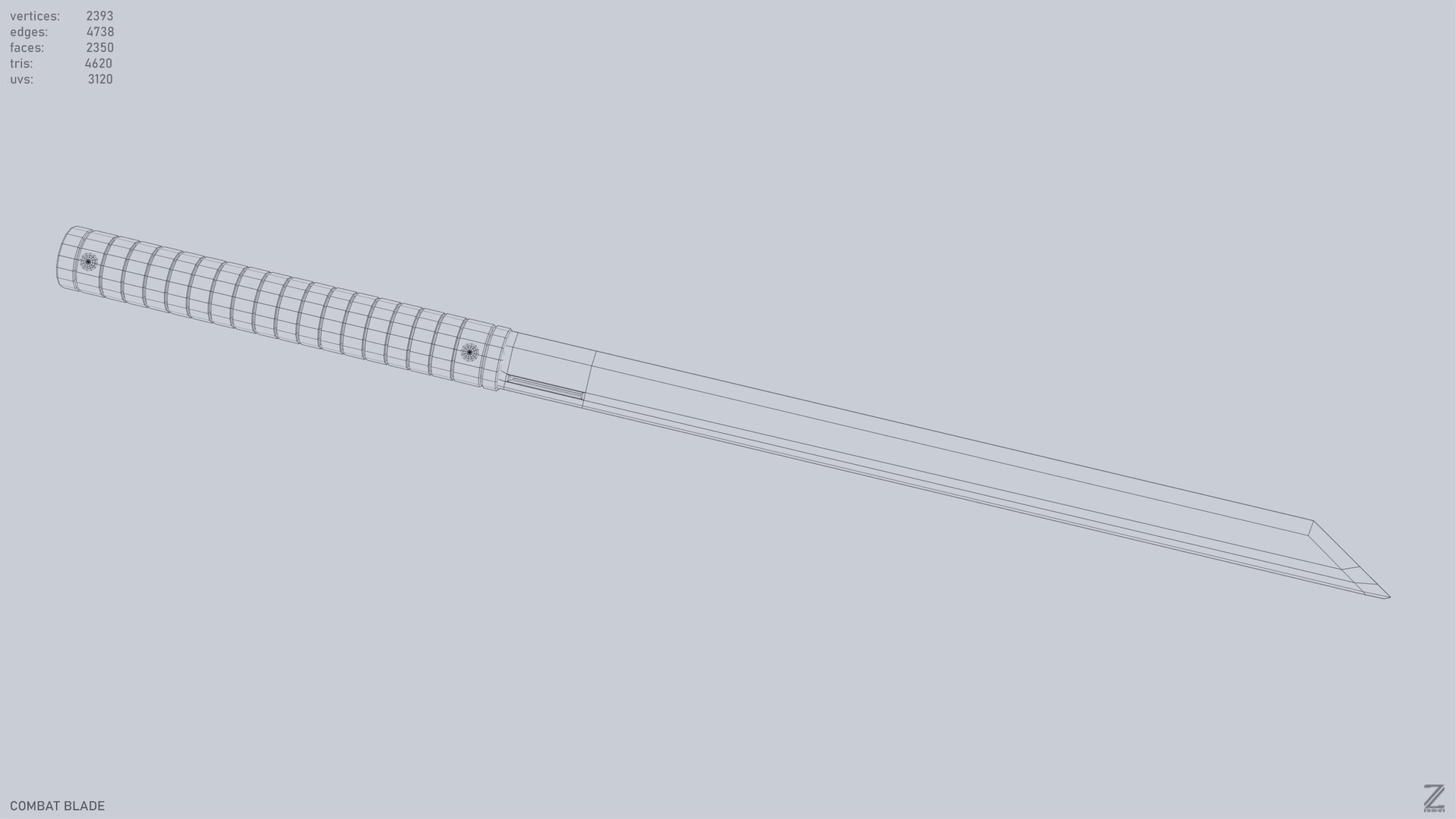 3D Model Combat Blade - TurboSquid 2418845