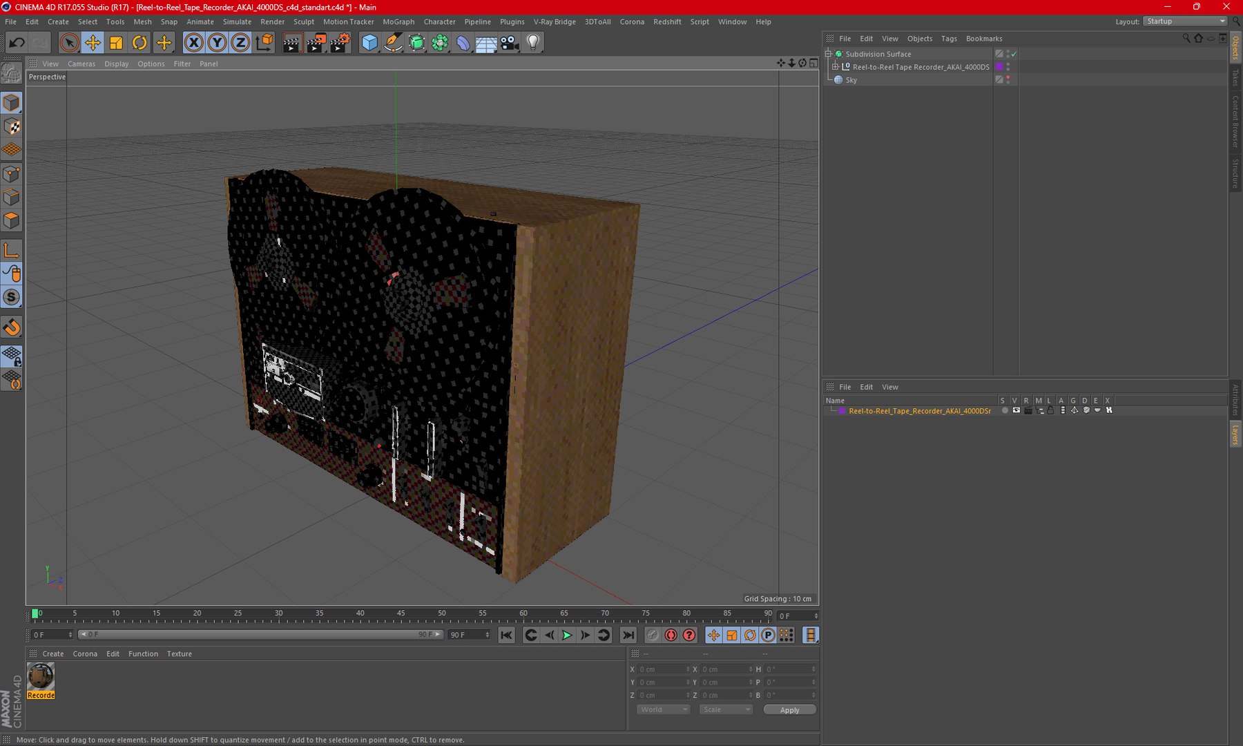 Reel-to-Reel Tape Recorder AKAI 4000DS Model - TurboSquid 2206598