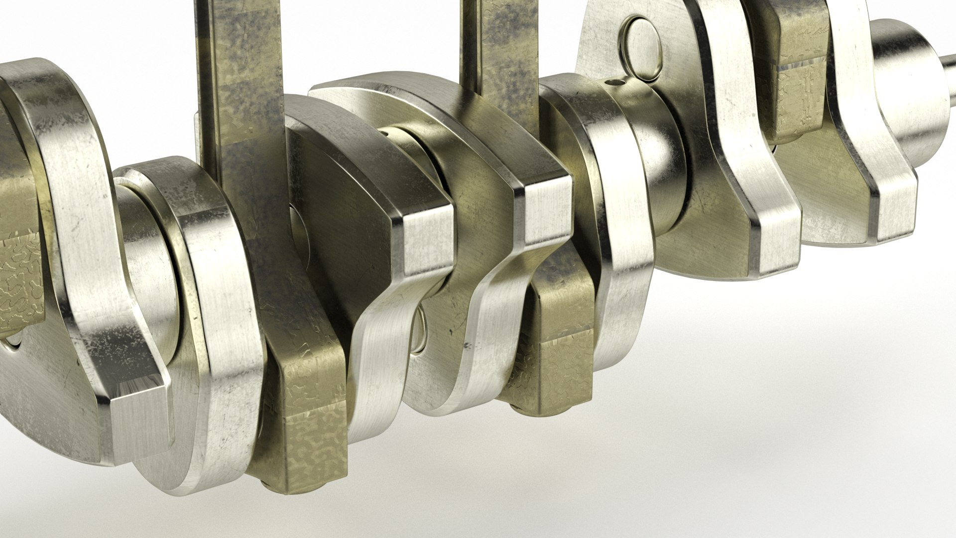 3D Internal Combustion Engine Pistons And Crankshaft Model - TurboSquid ...