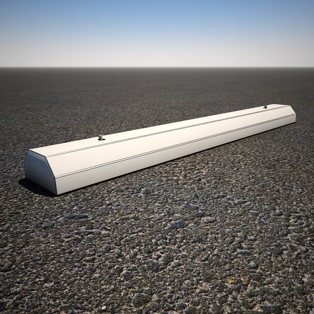 3d Concrete Parking Stop Model