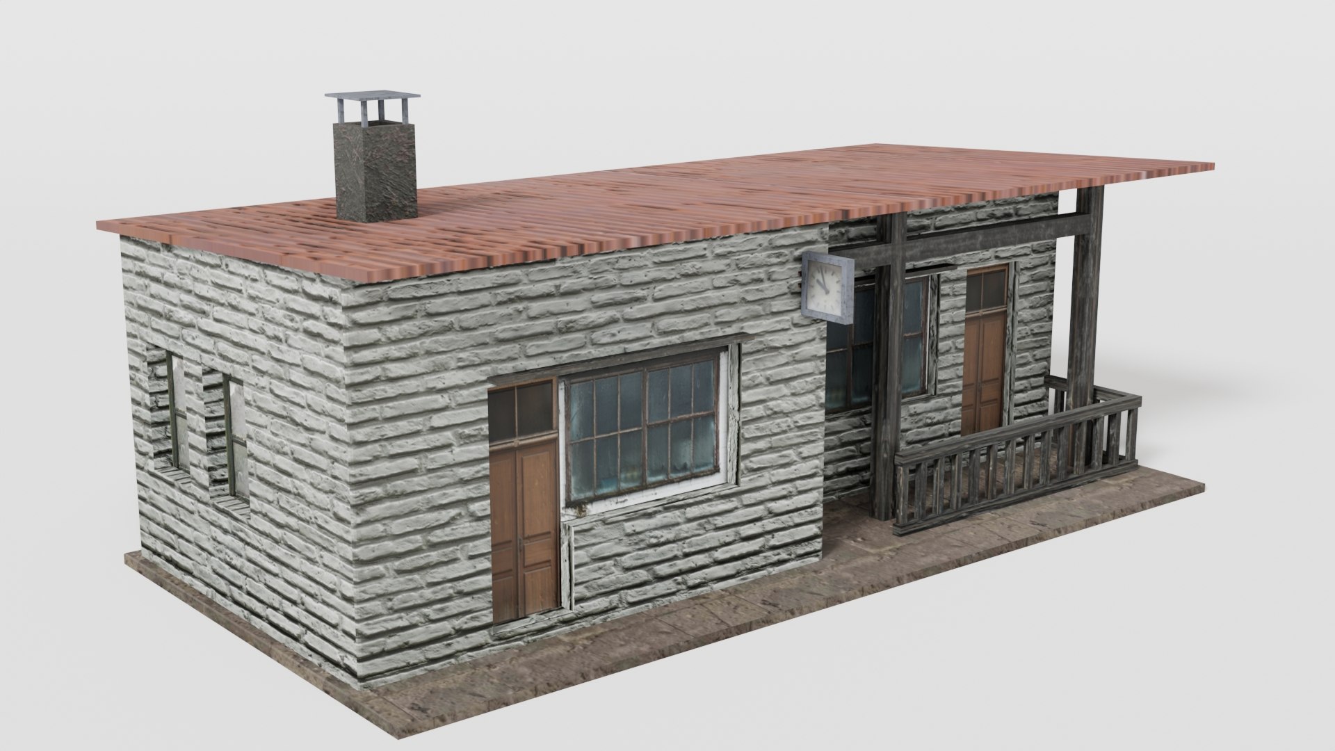 Small Rural Train Stop 3D - TurboSquid 2092483