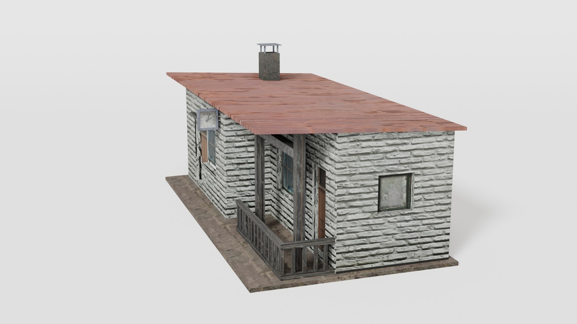 Small Rural Train Stop 3D - TurboSquid 2092483