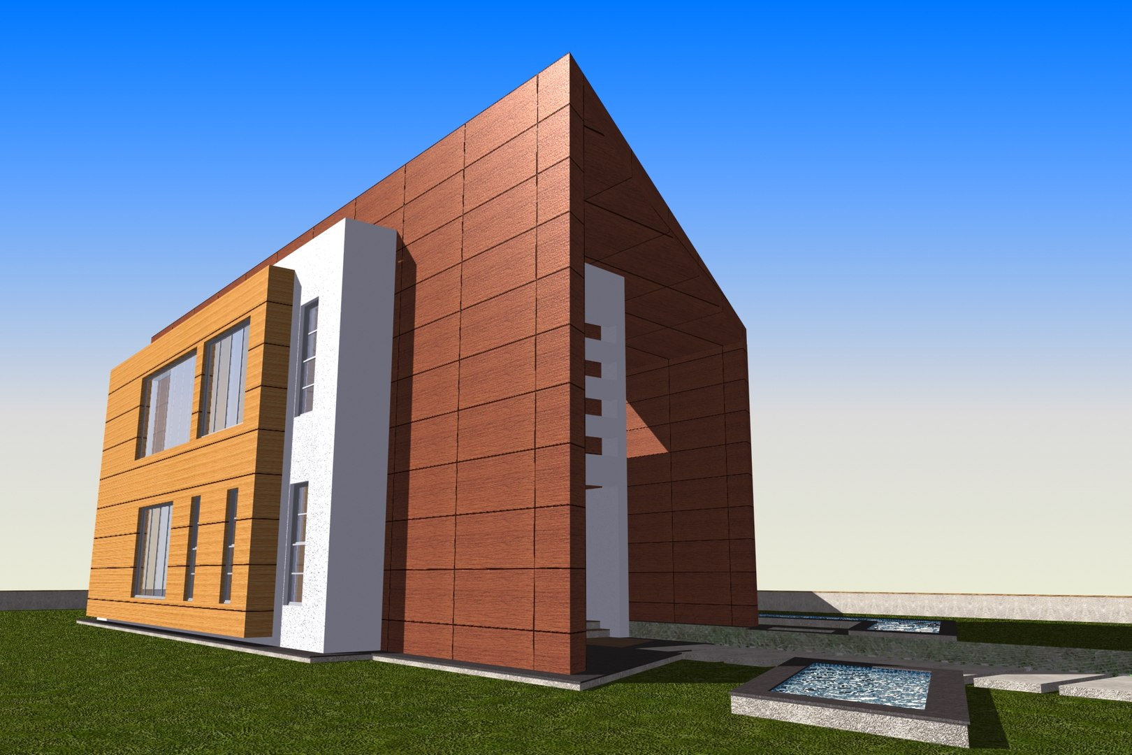 3D Scene House Design Building Walls - TurboSquid 1364763