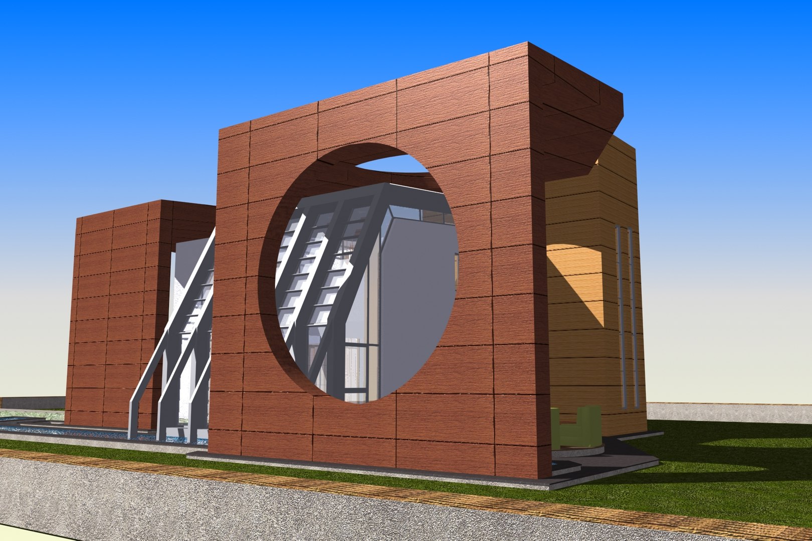 3D Scene House Design Building Walls - TurboSquid 1364763