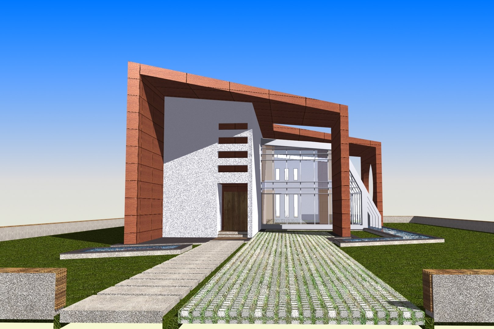 3D Scene House Design Building Walls - TurboSquid 1364763