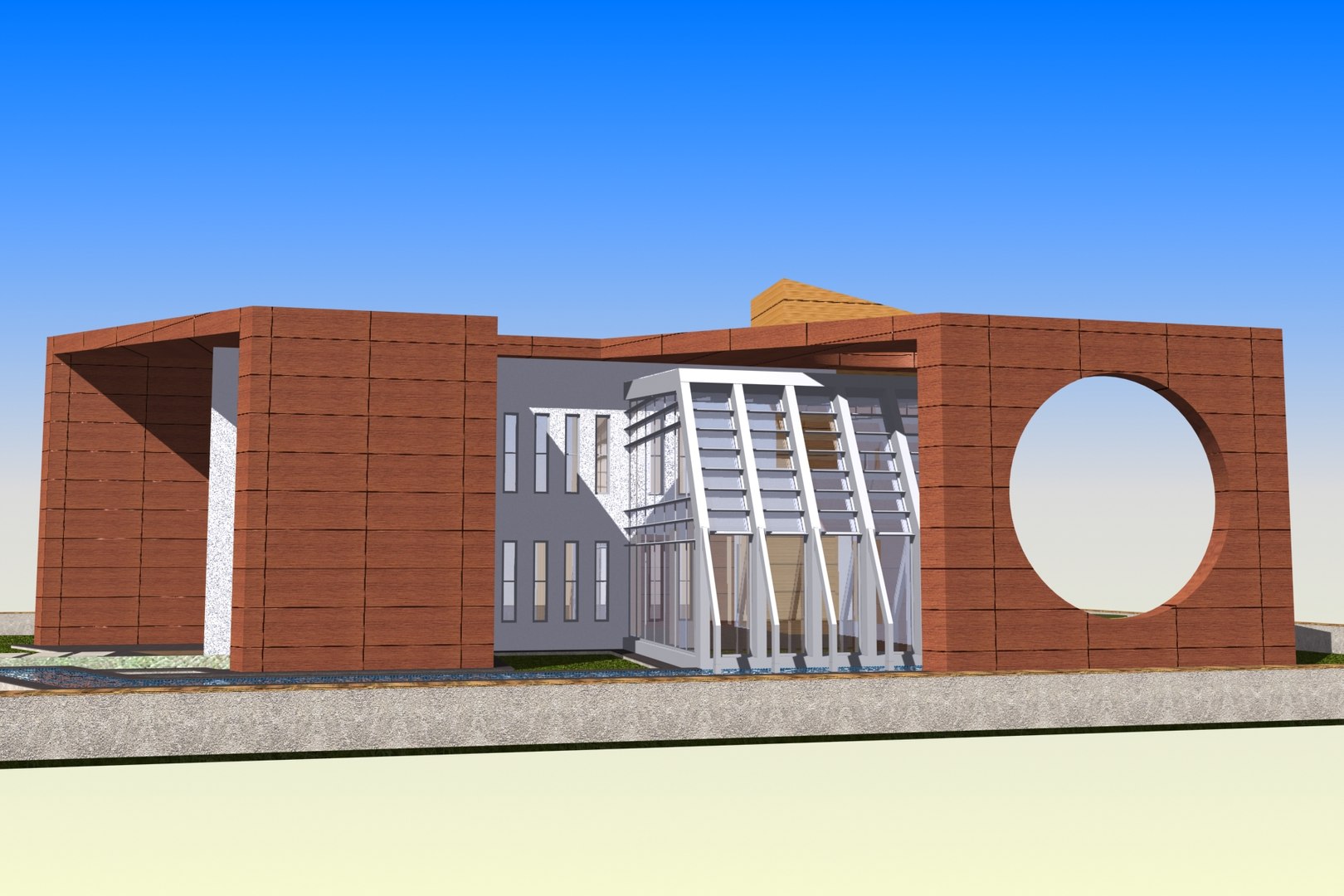 3D Scene House Design Building Walls - TurboSquid 1364763