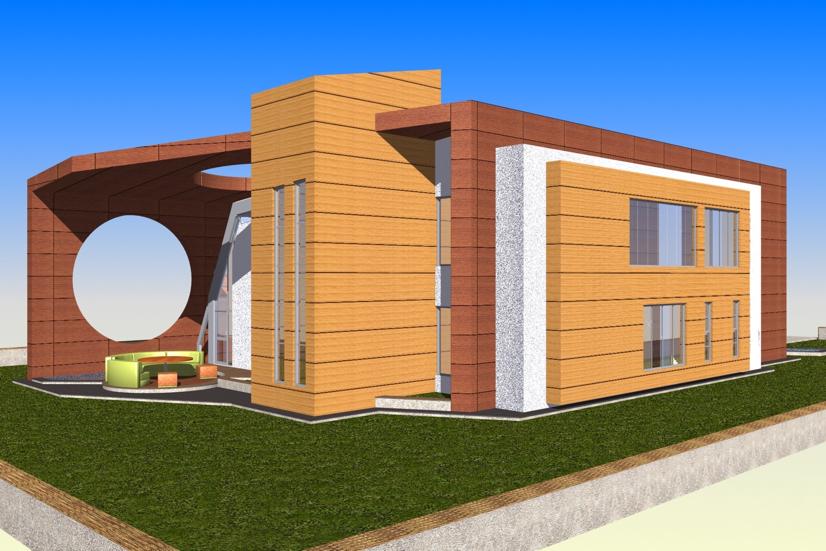 3D Scene House Design Building Walls - TurboSquid 1364763