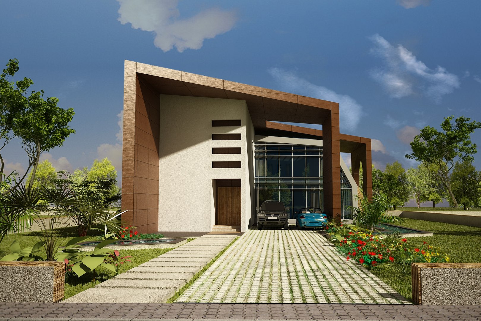 3D Scene House Design Building Walls - TurboSquid 1364763