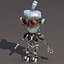 3d model punk robot rig