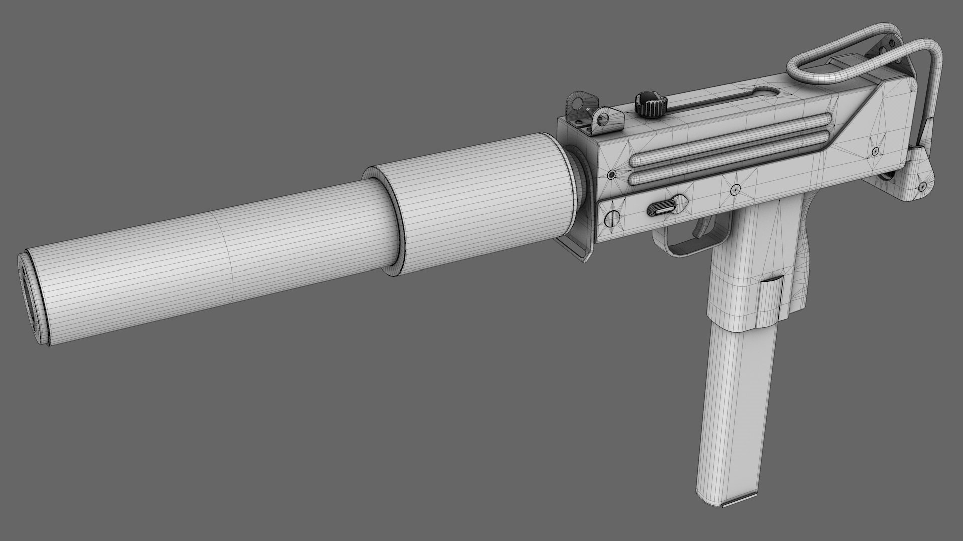 Ingram Mac 10 SMG Gun 9mm 3D model - TurboSquid 2054038