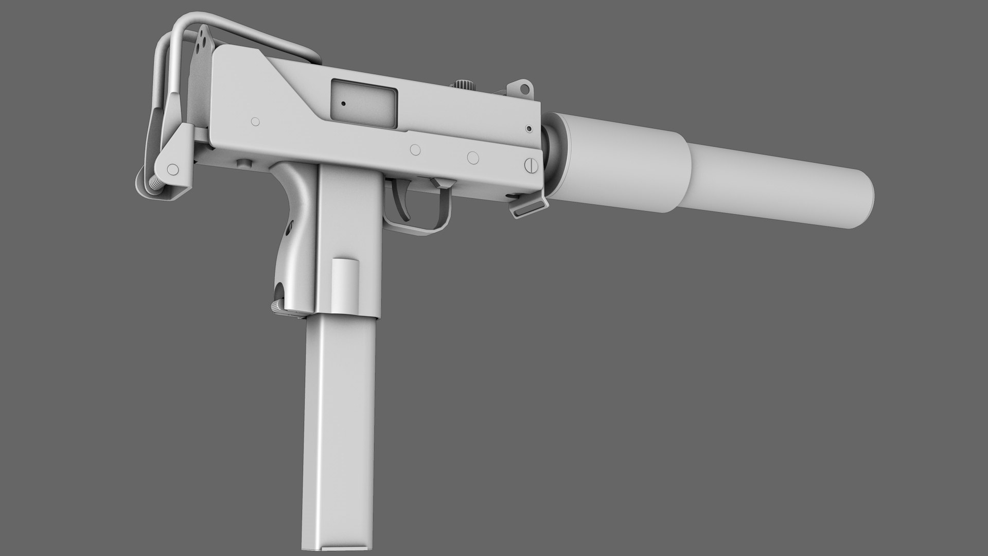 Ingram Mac 10 SMG Gun 9mm 3D model - TurboSquid 2054038
