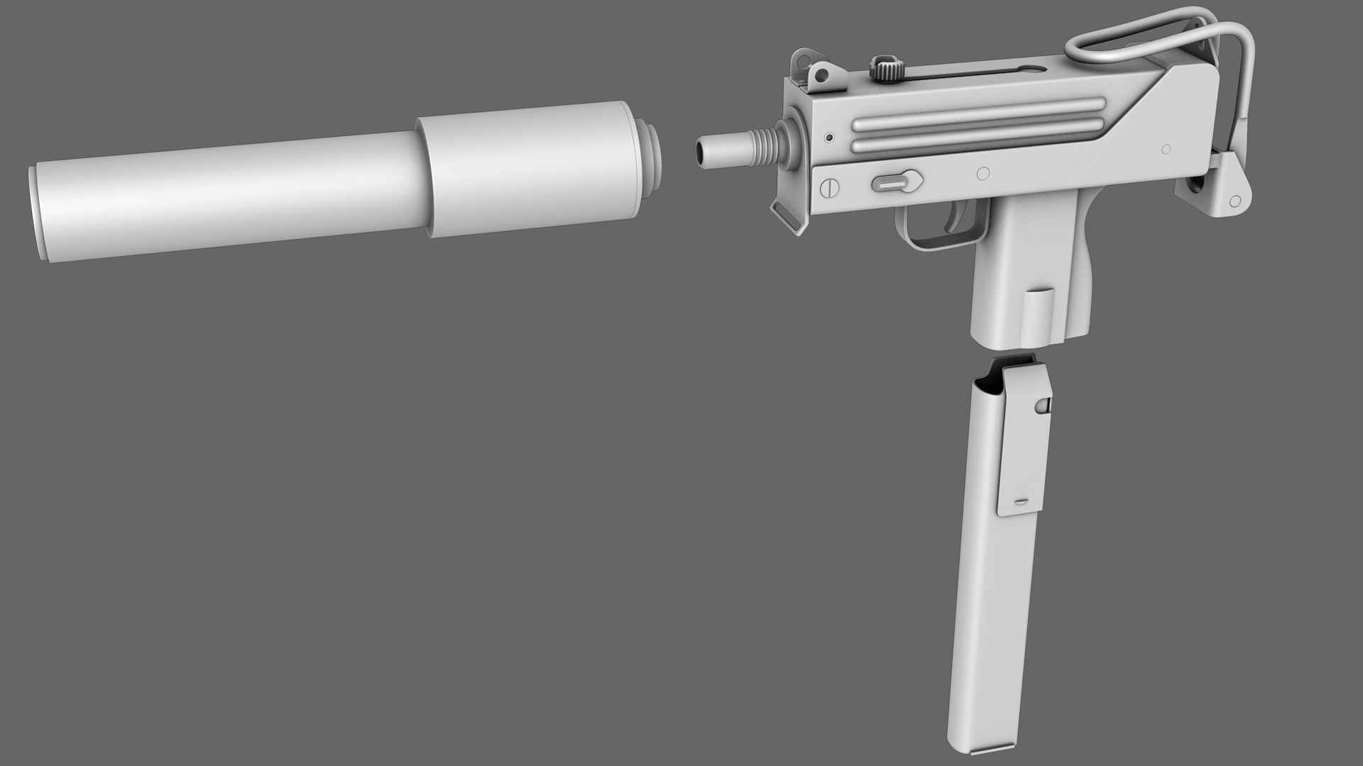 Ingram Mac 10 SMG Gun 9mm 3D model - TurboSquid 2054038