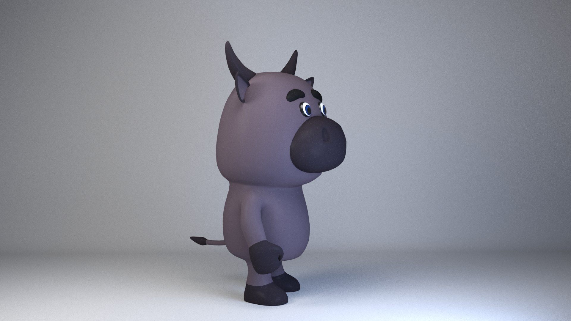 Cartoonish Humanoid Buffalo Character - Ready For Rigging Rendering 3D ...